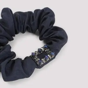 ROGER VIVIER Tres Vivier Scrunchie - Blue