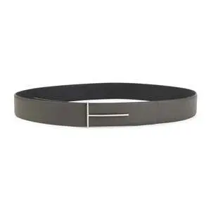 TOM FORD Calf Leather Belt - Gray