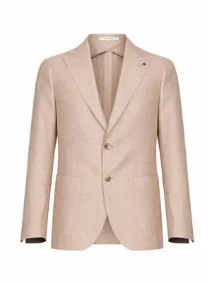 Tagliatore Dove Grey Linen And Cotton Blend Montecarlo Single-breasted Blazer - Multicolor