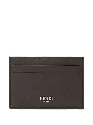 Fendi Shadow Slim Cardholder - Brown