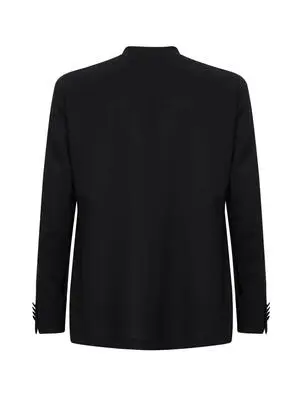 Tagliatore Black Stretch Virgin Wool Blend Cannes Double-breasted Blazer