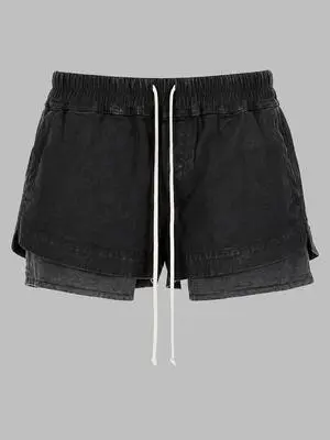 Rick Owens Paneled Drawstring Shorts - Black