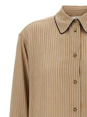 Victoria Beckham Piping Detail Pyjama' Shirt - Brown