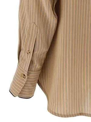 Victoria Beckham Piping Detail Pyjama' Shirt - Brown
