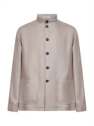 Tagliatore Dove Grey Linen Tempest Single-breasted Jacket - Multicolor