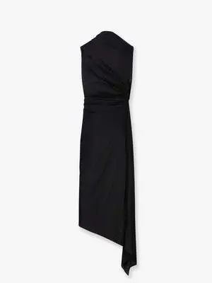 Balenciaga Stretch Fabric Asymmetrical Dress - Black