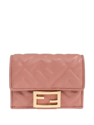 Fendi Nappa Leather Baguette Micro Trifold Wallet - Multicolor