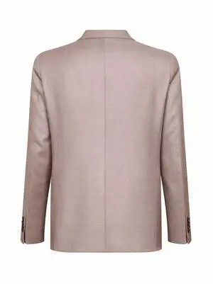 Tagliatore Dove Grey Virgin Wool Blend Single-breasted Montecarlo Blazer