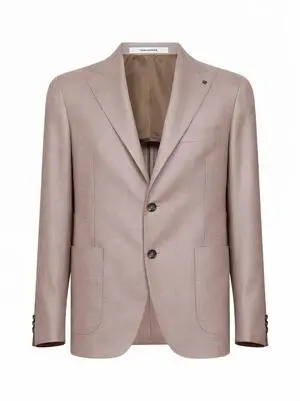 Tagliatore Dove Grey Virgin Wool Blend Single-breasted Montecarlo Blazer - Multicolor