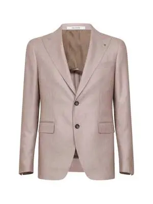 Tagliatore Tagliatore Men Dove Grey Wool And Silk And Linen Blend Vesuvio Single-Breasted Blazer Multicolor