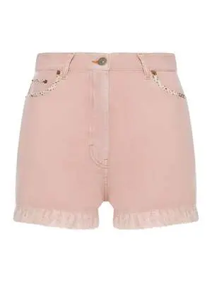 Valentino Garavani Denim Shorts - Pink
