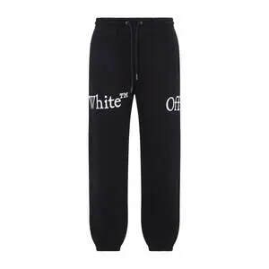 Off-White Bookish Scarf Cuffed Sweatpants - Black