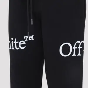 Off-White Bookish Scarf Cuffed Sweatpants - Black