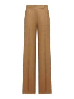 Max Mara Badesse Tailored Linen Trousers - Cream
