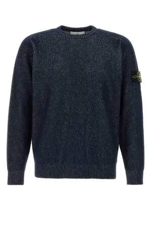 Stone Island Dark Cotton Blend Sweater - Blue