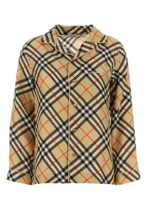 Burberry Embroidered Silk Shirt - Multicolor