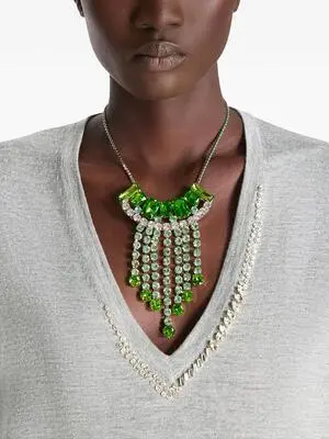 Dries Van Noten Brass Statement Necklace - Green