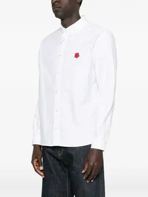 Kenzo Boke Flower Crest Casual Shirt - White