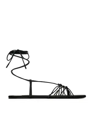 SAINT LAURENT Saint Laurent Women Babylone Smooth Leather Sandals