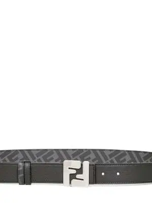 Fendi Black Squared Ff Reversible Belt