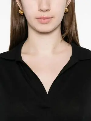 Herno Cotton Blend Jersey Polo - Black
