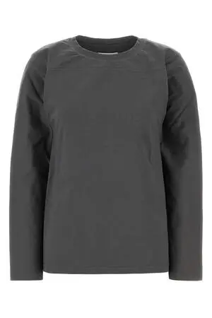 JIL SANDER Dark Grey Cotton T-shirt - Gray