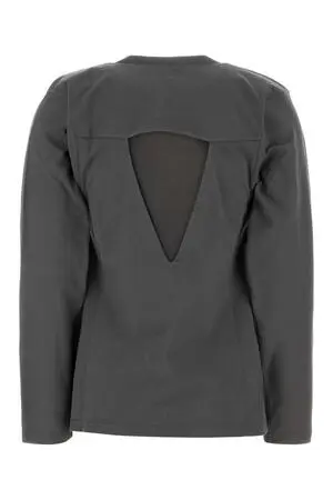 JIL SANDER Dark Grey Cotton T-shirt