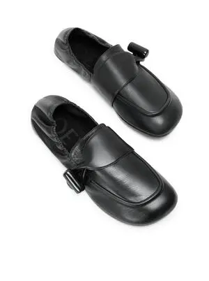 Loewe Toggle Moccasin In Smooth And Polished Calfskin - Black