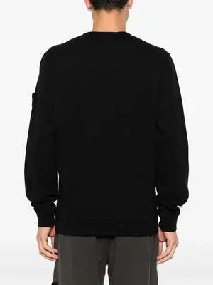 Stone Island Crew Neck Cotton Jersey Sweatshirt