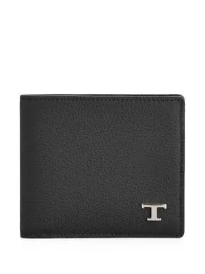 TOD'S Bi-fold Leather Wallet - Black