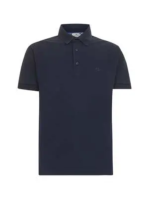 Etro Blue Cotton Piquet Polo Shirt - Multicolor