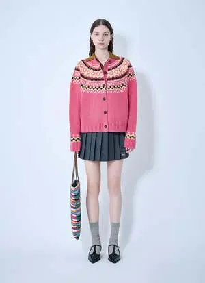 Miu Miu Wool Cardigan - Pink