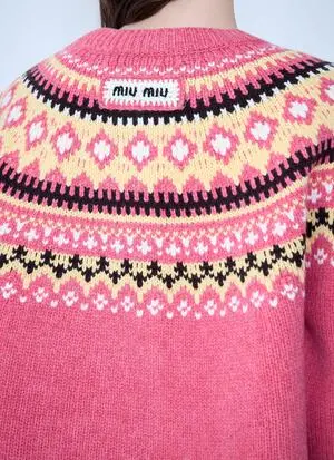 Miu Miu Wool Cardigan - Pink