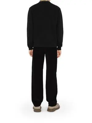 Burberry Cotton Sweatshirt With Check Application