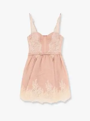 Zimmermann Valiant Lace Trim Mini Dress - Multicolor