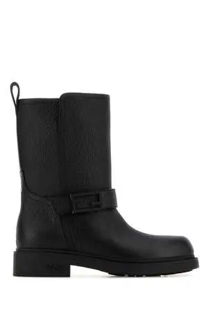 Fendi Leather Filo Boots - Black