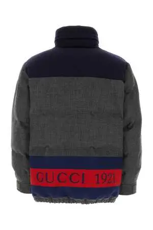 Gucci Dark Grey Wool Blend Down Jacket
