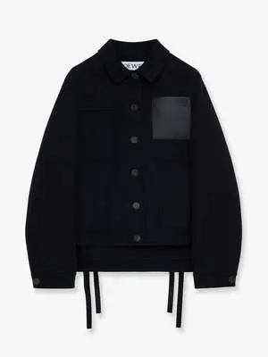 Loewe Workwear Wool And Cashmere Jacket - Black