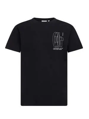 Off-White Black Cotton Jersey Slim-fit Printed T-shirt - Multicolor