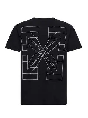 Off-White Black Cotton Jersey Slim-fit Printed T-shirt - Multicolor