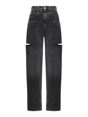 MAISON MARGIELA High-waisted Side-cut Jeans - Black