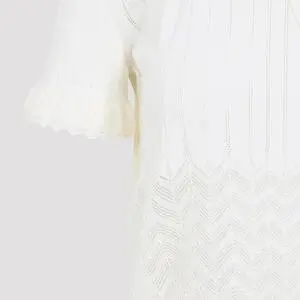 Alexander McQueen Pointelle Knit Lace Top - Multicolor