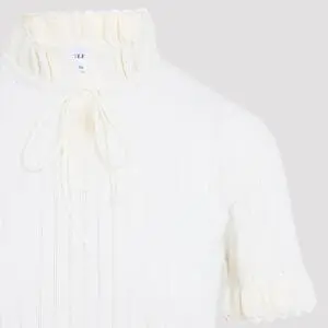Alexander McQueen Pointelle Knit Lace Top - Multicolor