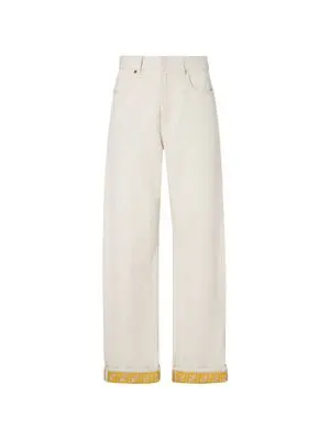 Fendi Ff Reverse Denim Jeans - Multicolor