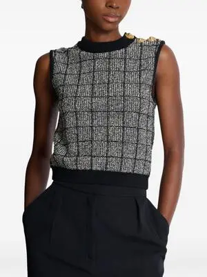 Balmain Tweed Tank Top - Multicolor