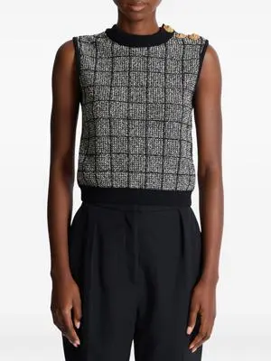 Balmain Tweed Tank Top - Multicolor