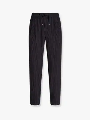 Dolce & Gabbana Pinstriped Wool Jogging Trousers - Multicolor