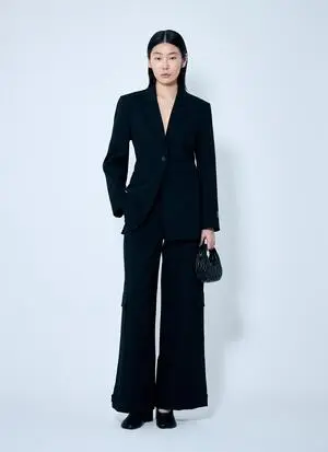 GANNI Solid Twill Suiting Cargo Pants