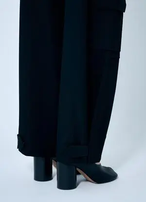 GANNI Solid Twill Suiting Cargo Pants