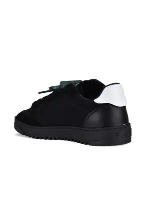 Off-White Suede, Leather And Canvas Sneakers - Black